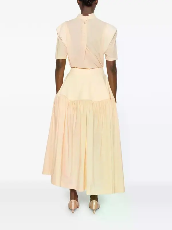 Issey Miyake Mute Gathered Asymmetric Skirt