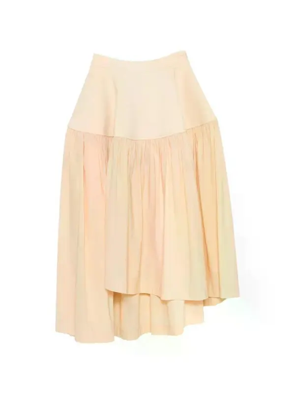 Issey Miyake Mute Gathered Asymmetric Skirt - Neutrals