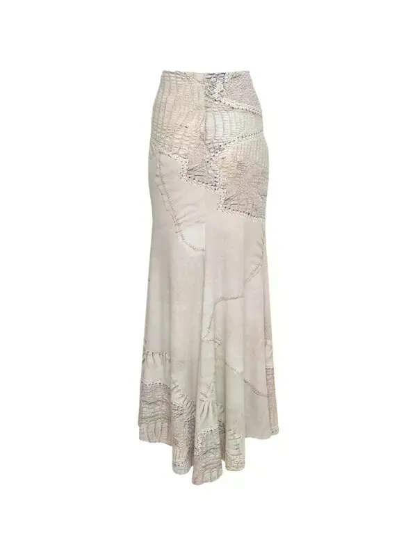 Roberto Cavalli Snake-print Jersey Maxi Skirt
