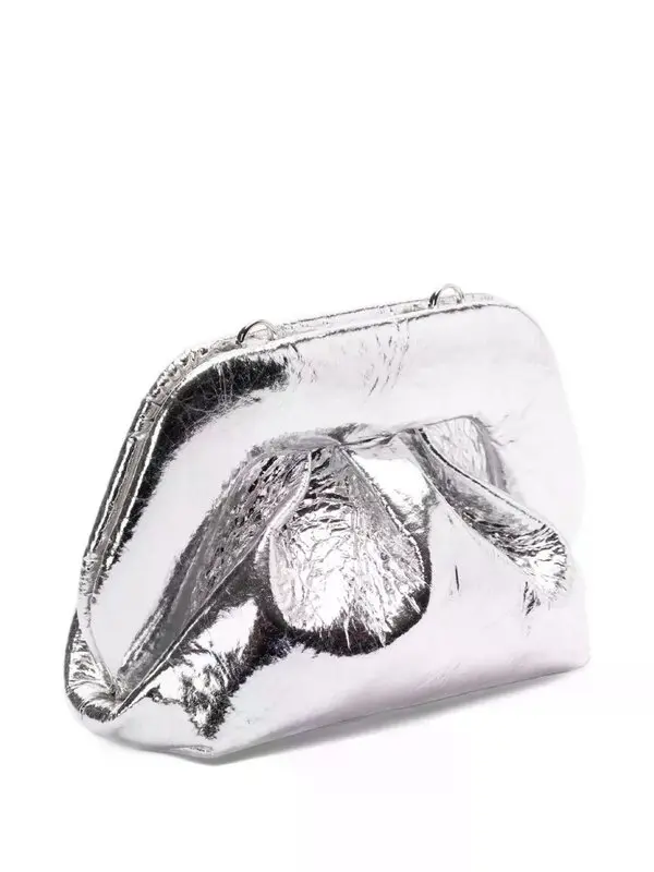 THEMOIRE Metallic-effect Gathered Shoulder Bag