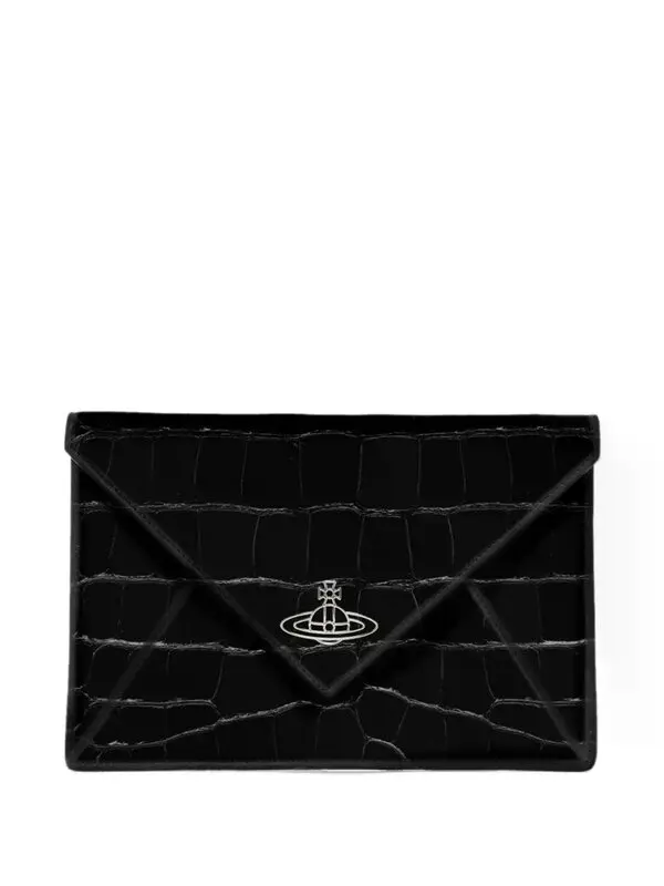 VIVIENNE WESTWOOD Crocodile-effect Orb Clutch Bag