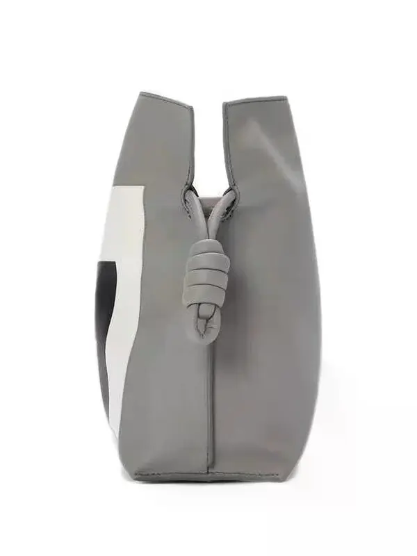 Loewe X Albers Flamenco Leather Shoulder Bag - Grey