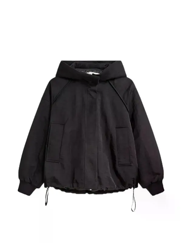 MINIMUM Hooded Drawstring-hem Bomber Jacket