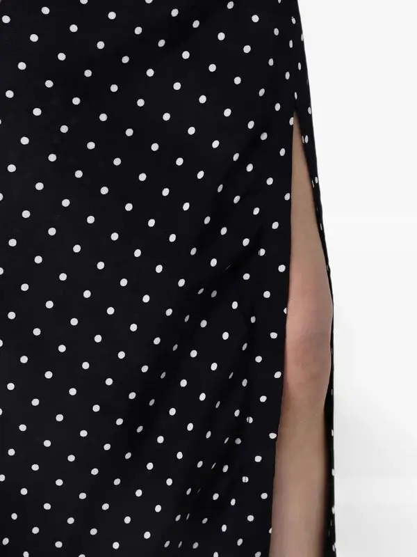 MAR DE MARGARITAS Kelly Polka-dot Slit Maxi Dress