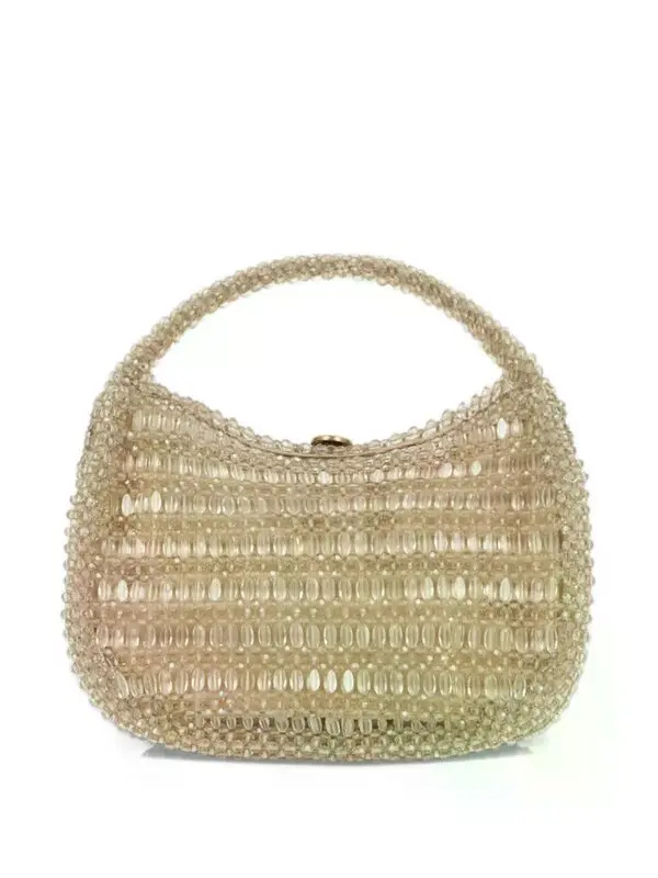 Etro Small Pony Bag With Embroidered Beads - Neutrals