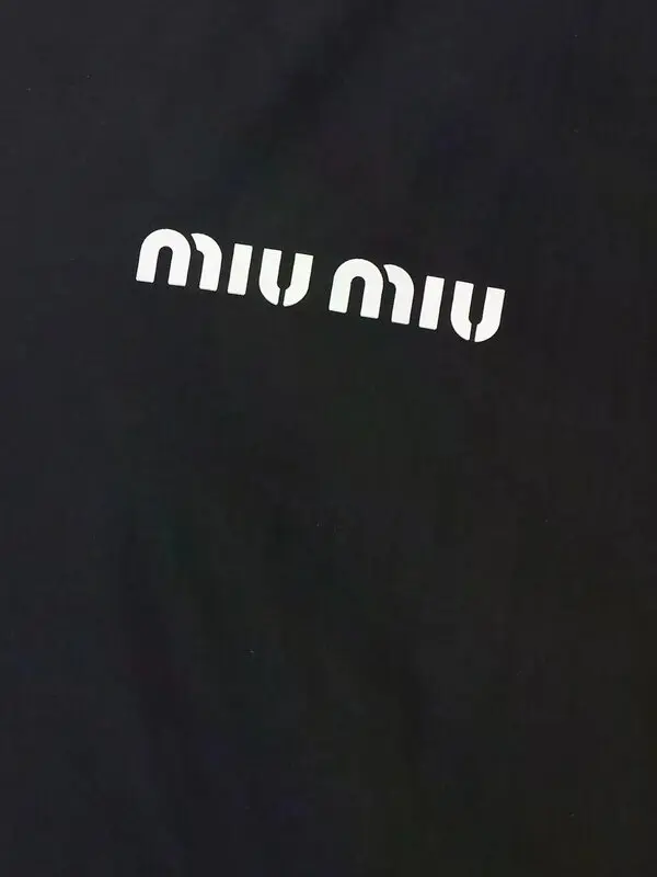 Miu Miu Pongé And Fleece Jacket - Black