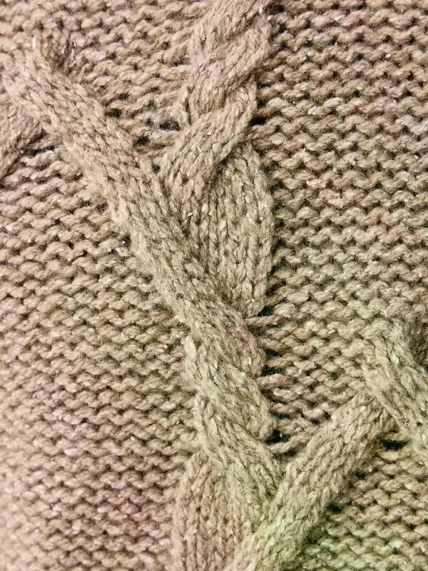 MOS MOSH Barnie Cable-knit Roll-neck Sweater