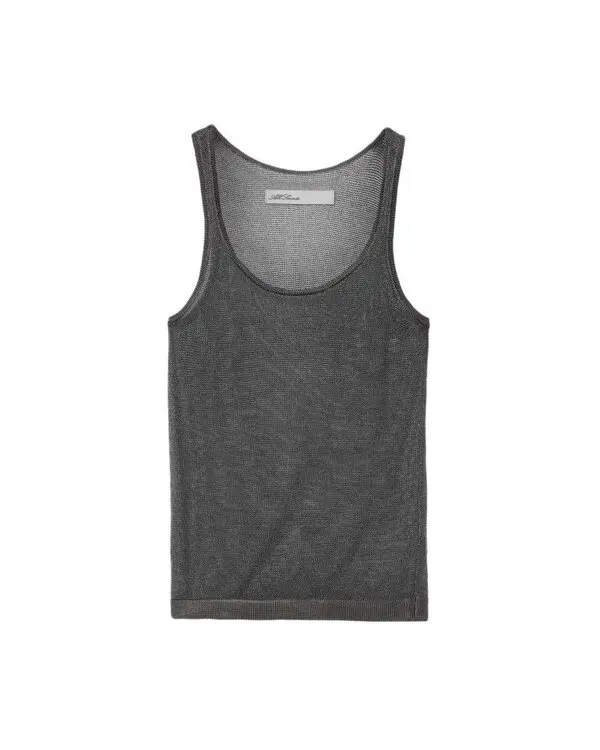 ALLSAINTS Silvi Fitted Metallic Vest - Grey