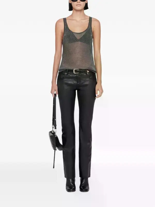ALLSAINTS Silvi Fitted Metallic Vest - Grey
