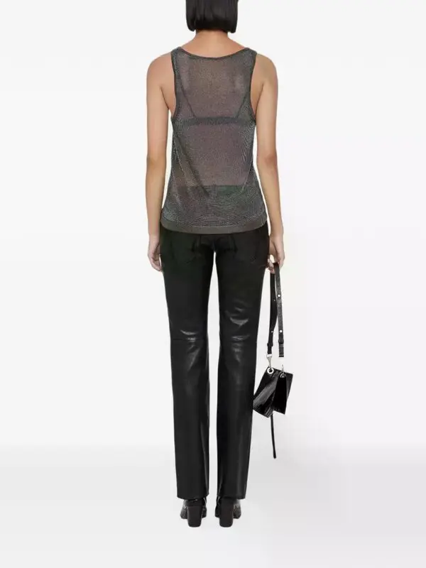 ALLSAINTS Silvi Fitted Metallic Vest - Grey