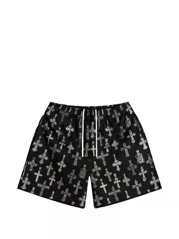 BRAVEST STUDIOS Saint Cross-printed Track Shorts
