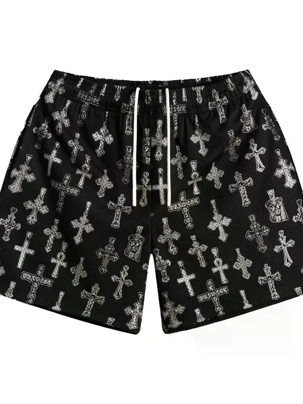 BRAVEST STUDIOS Saint Cross-printed Track Shorts