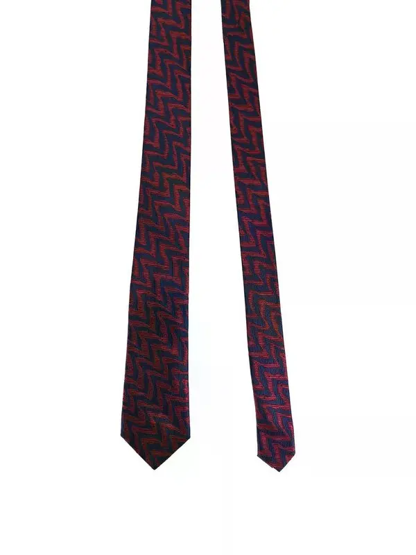 Missoni Zigzag Silk Tie - Blue