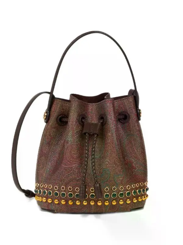 Etro Mini Arnica Bucket Bag With Studs