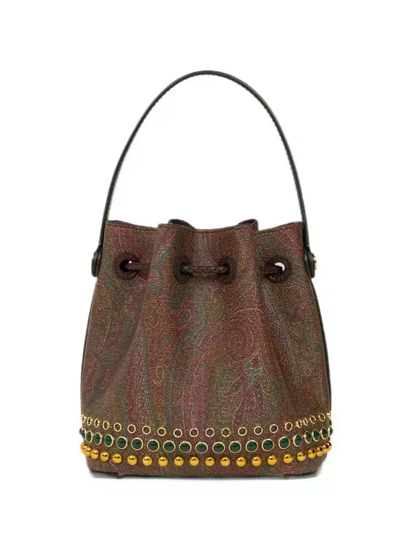 Etro Mini Arnica Bucket Bag With Studs