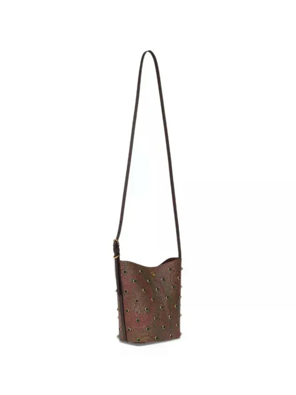Etro Essential Arnica Crossbody Bag With Studs