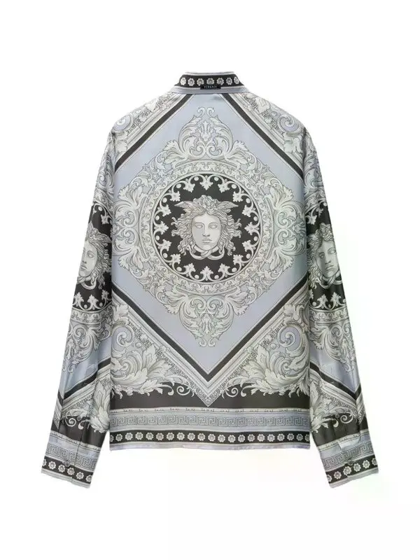 Versace Printed Silk Twill Regular Shirt