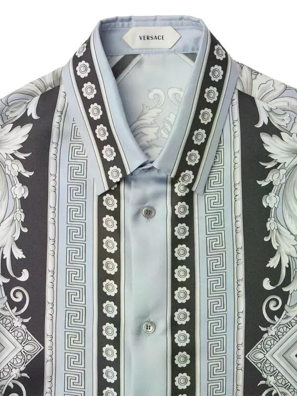 Versace Printed Silk Twill Regular Shirt