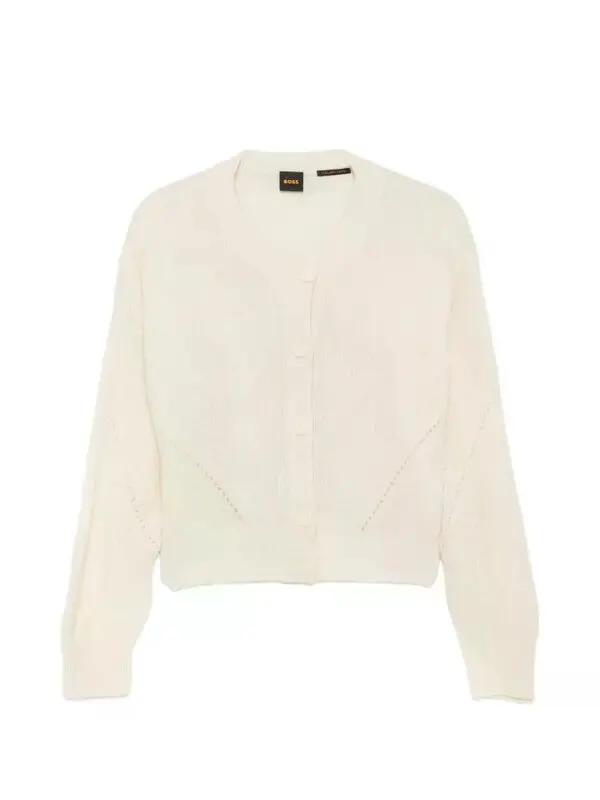 BOSS Pointelle-knit Cardigan