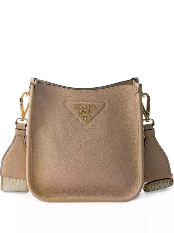 Prada Mini Leather Shoulder Bag - Neutrals