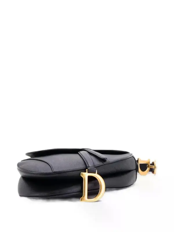 Dior Saddle Handbag With Strap Leather Medium Shoulder Bag