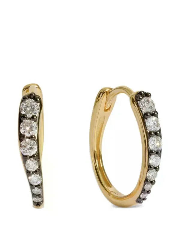 Monica Vinader Riva Pavé Diamond Hoop Earrings