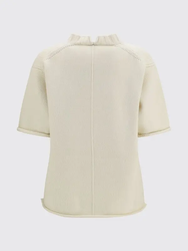 Bottega Veneta Short-sleeved Crew-neck Sweater In Wool With Ribbed Trims