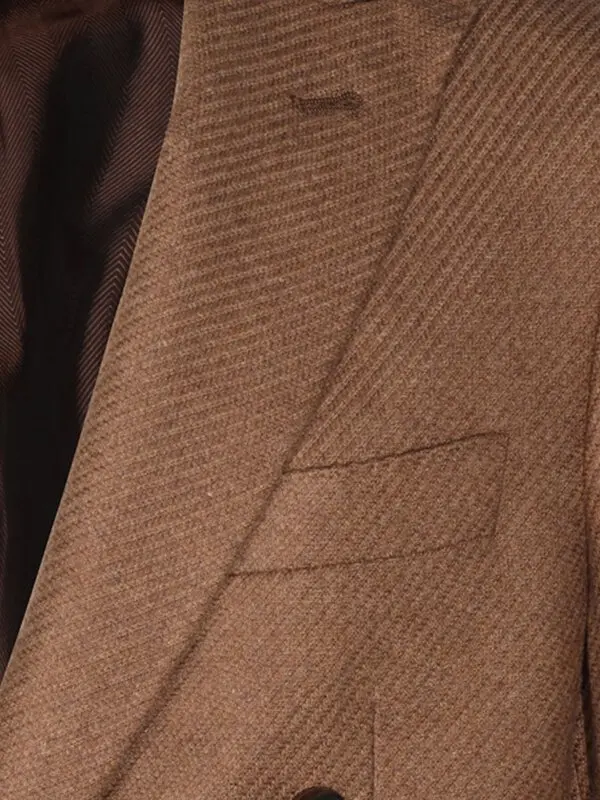 Canali Double-breasted Cashmere And Silk Blazer With Peak Lapels