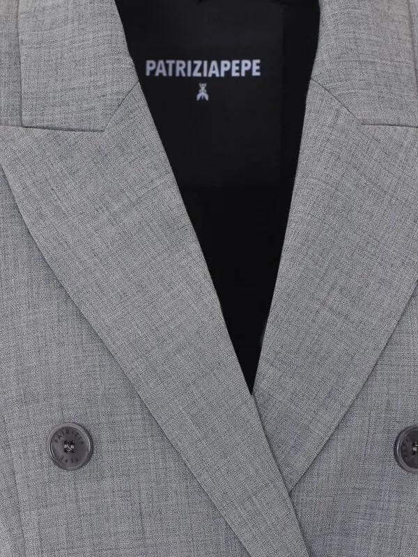 Patrizia Pepe Double-breasted Blazer With Peak Lapels
