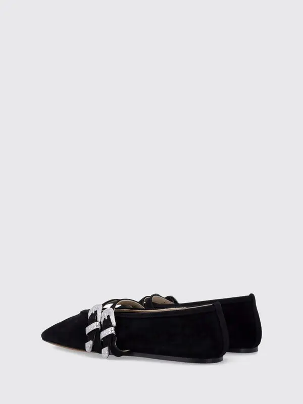 Le Monde Beryl Suede Mary Jane Flats With Double Strap
