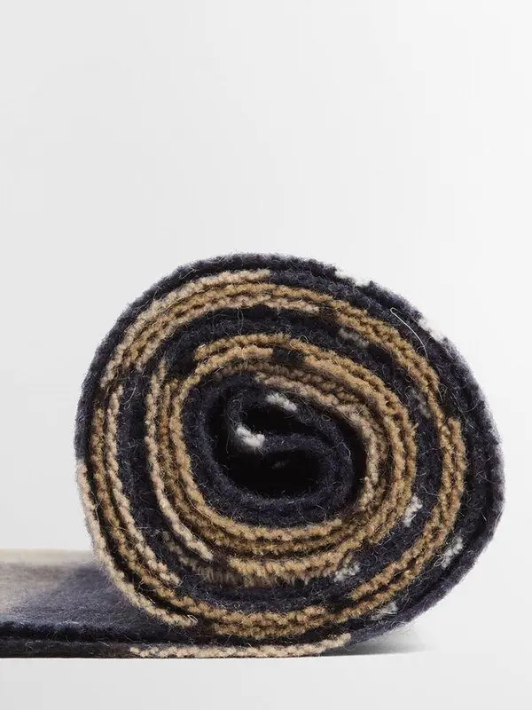 Barbour Pure Lambswool Tartan Scarf With Fringed Edges