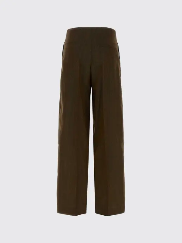 Alberta Ferretti High-waisted Virgin Wool Blend Wide-leg Pants With Pleats