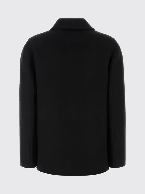 Burberry Single-breasted Short Wool Coat With Classic Collar