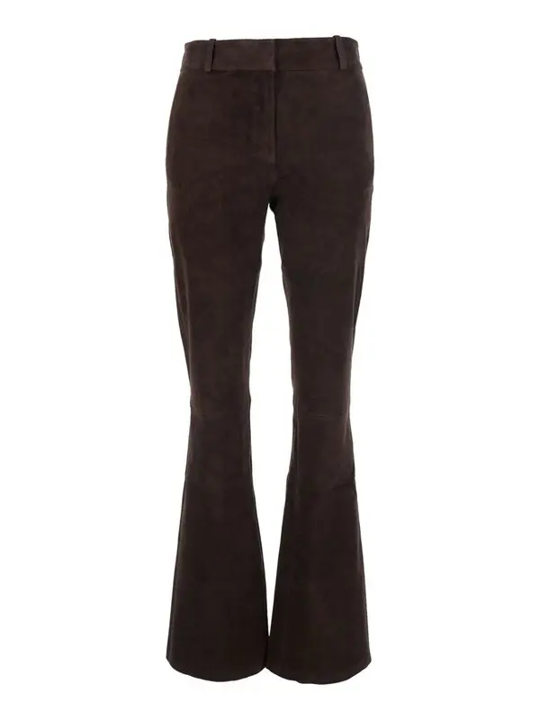 ARMA Mid-rise Flared Faux Suede Pants