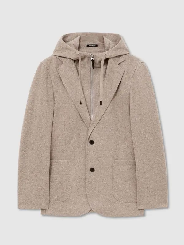 REISS Flannel Gilet-insert Single-breasted Suit Blazer Tailored-fit
