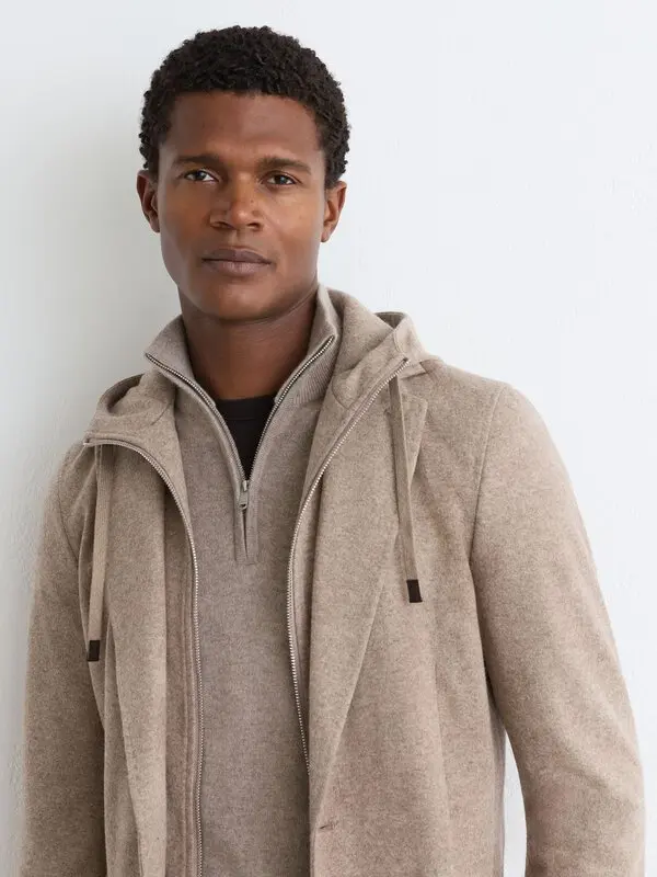 REISS Flannel Gilet-insert Single-breasted Suit Blazer Tailored-fit