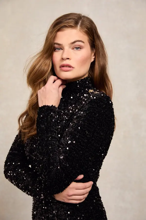 Holland Cooper Cara Sequin Maxi Dress Sequin