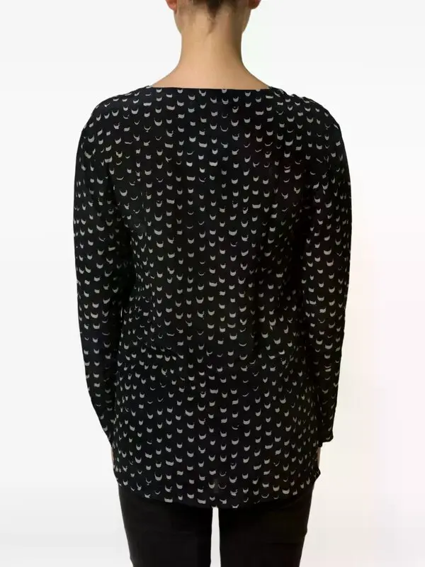 Bruno Manetti Silk V-neck Blouse