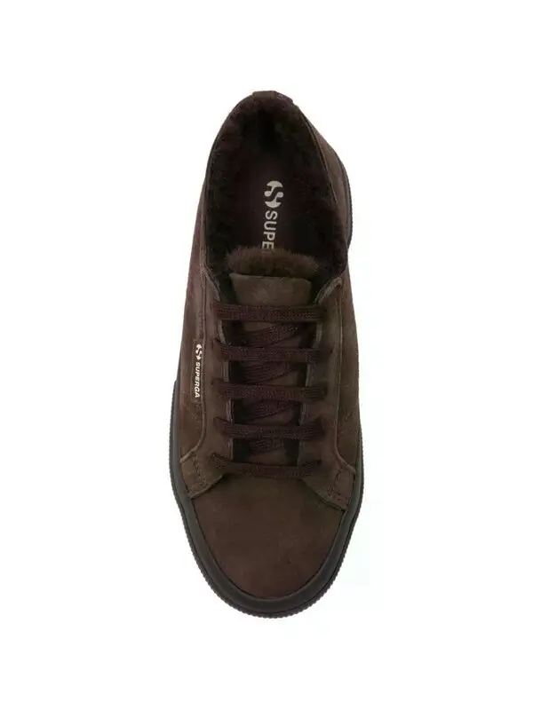 Superga Shearling-lined Suede Sneakers