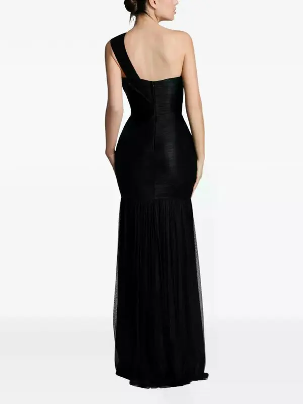 IMROSKA One-shoulder Pleated Dress