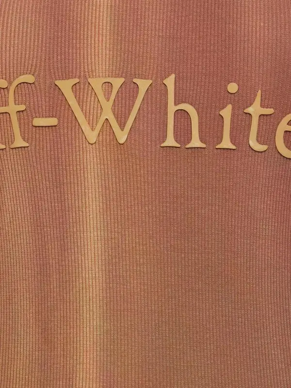 Off-White Logo-print Rib-knitted Maxi Dress