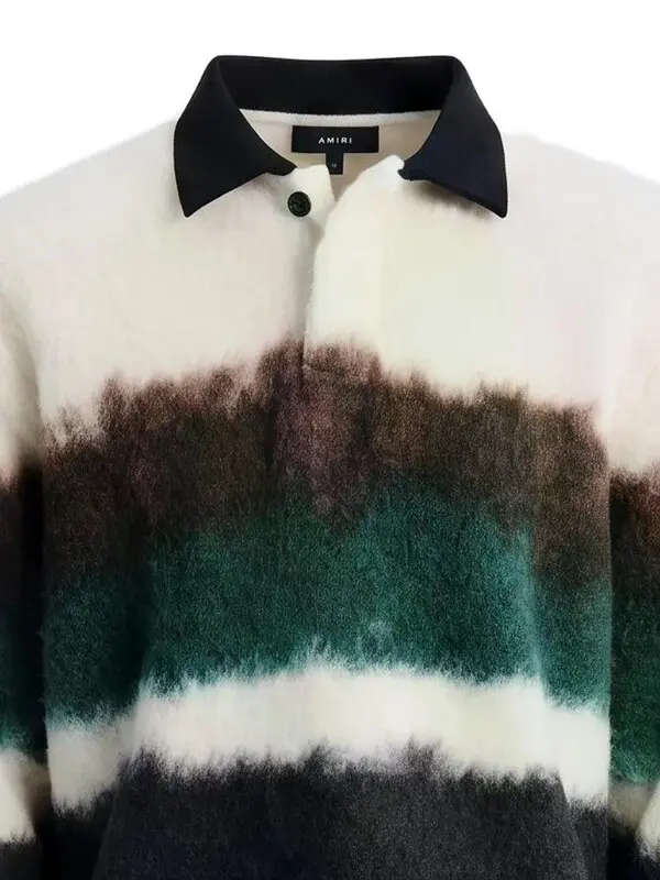 Sacai Chusen-dyed Knit Polo Sweater