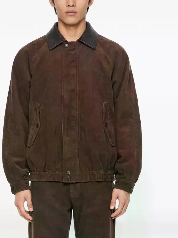 SSSTEIN Contrast-collar Corduroy Jacket