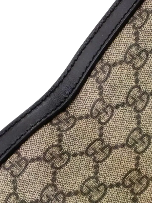 Gucci Padlock Chain Gg Coated Canvas With Leather Medium Tote Bag