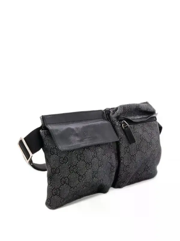 Gucci Vintage Double Gg Denim Belt Bag