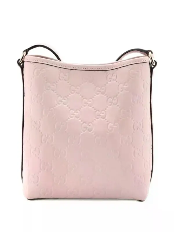 Gucci Gg Emblem Gg Debossed Leather Nano Bucket Bag