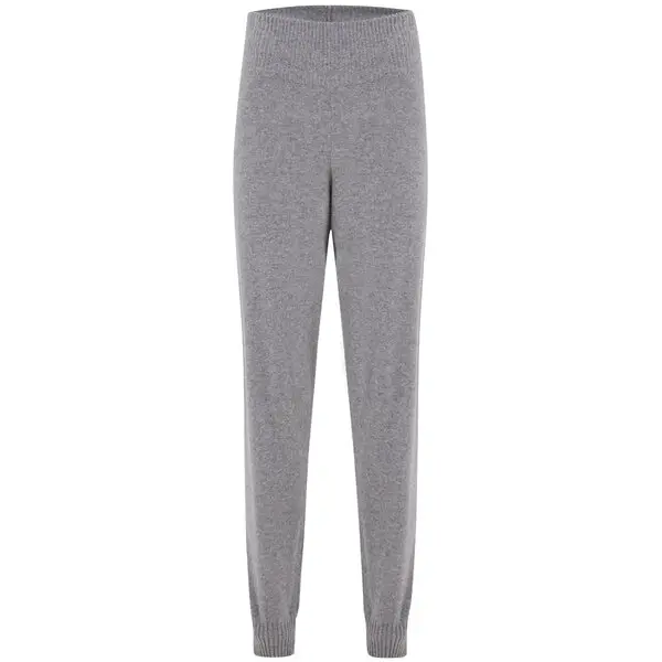 PERALUNA High Waist Cashmere Blend Knitwear Jogger Trousers