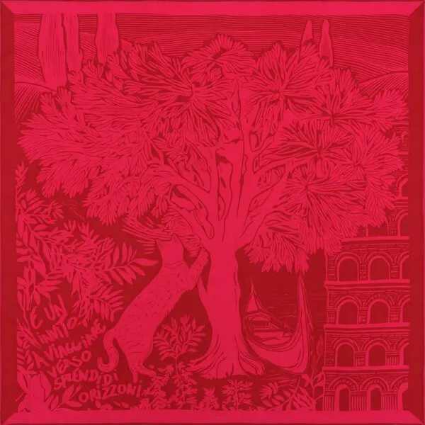 PETRUSSE Wool Scarf Olivier Fuchsia - Red