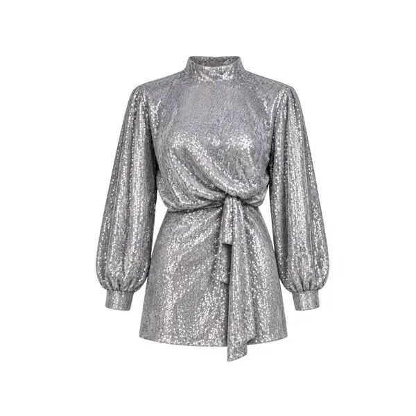 OSCARMORRIS Betsy Dress - Silver