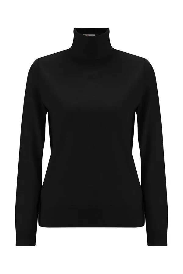 PERALUNA Valeria Fine Turtleneck Pullover Anthracite